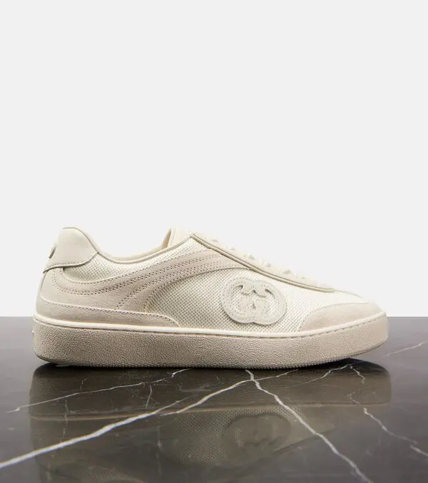 Gucci G74 Suede-trimmed Sneakers