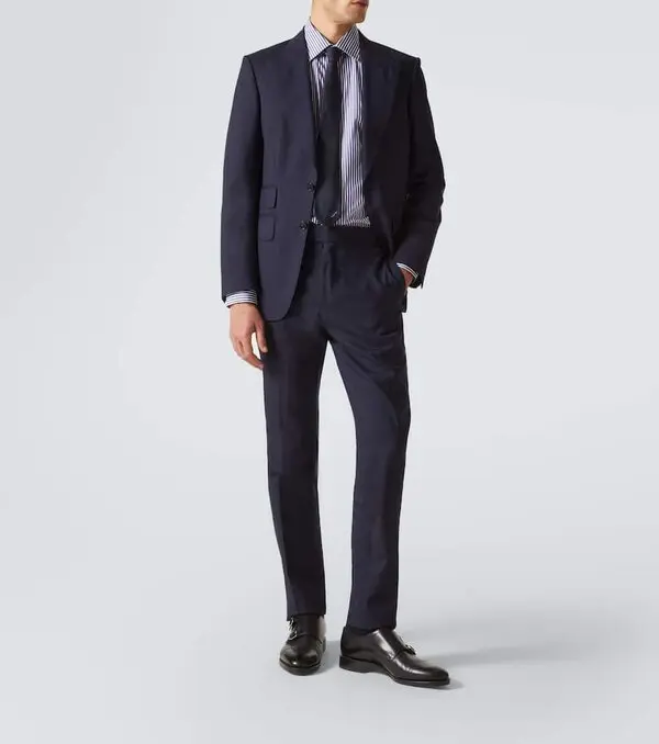 Zegna Striped Cotton Shirt - Blue