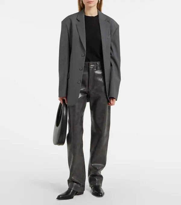 AGOLDE Kelly High-rise Straight Leather Pants