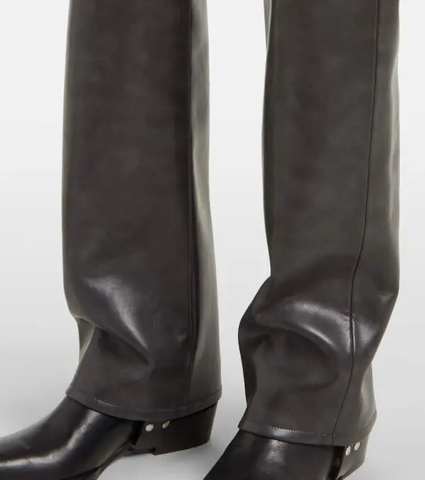 AGOLDE Kelly High-rise Straight Leather Pants