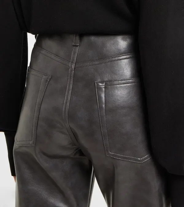 AGOLDE Kelly High-rise Straight Leather Pants