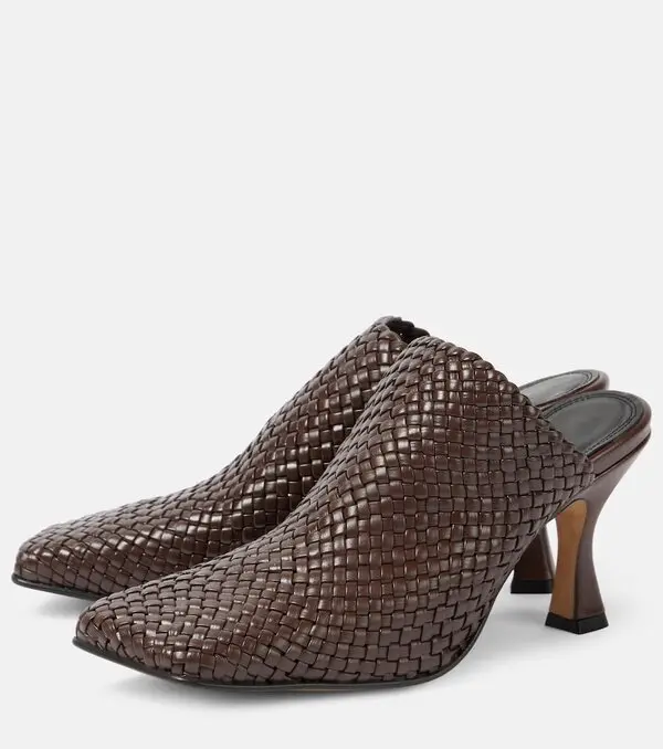 SOULIERS MARTINEZ Jacinta Woven Leather Mules
