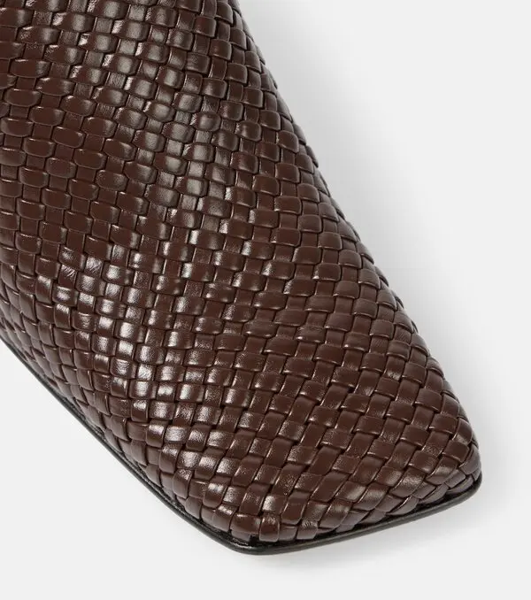SOULIERS MARTINEZ Jacinta Woven Leather Mules