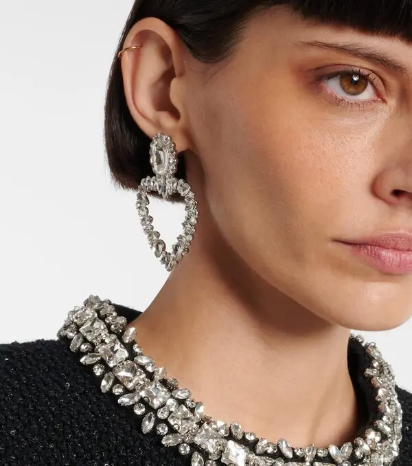 SELF-PORTRAIT Crystal-embellished Earrings