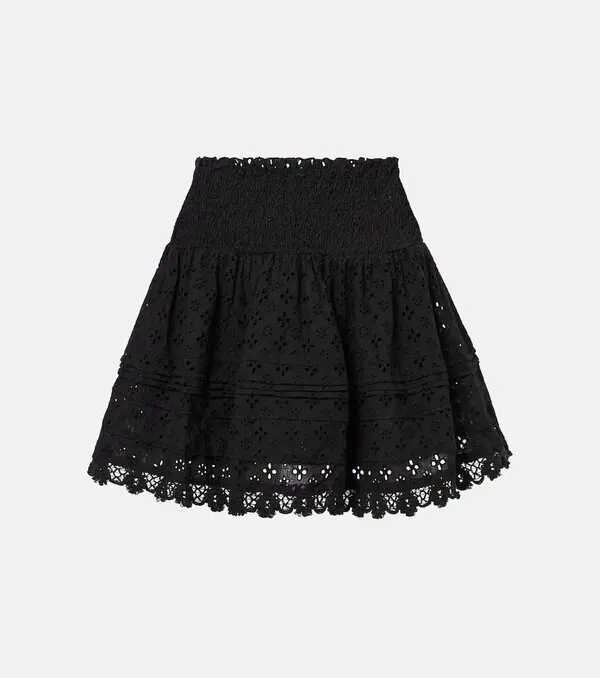 Poupette St Barth Galia Cotton Wrap Skirt - Black