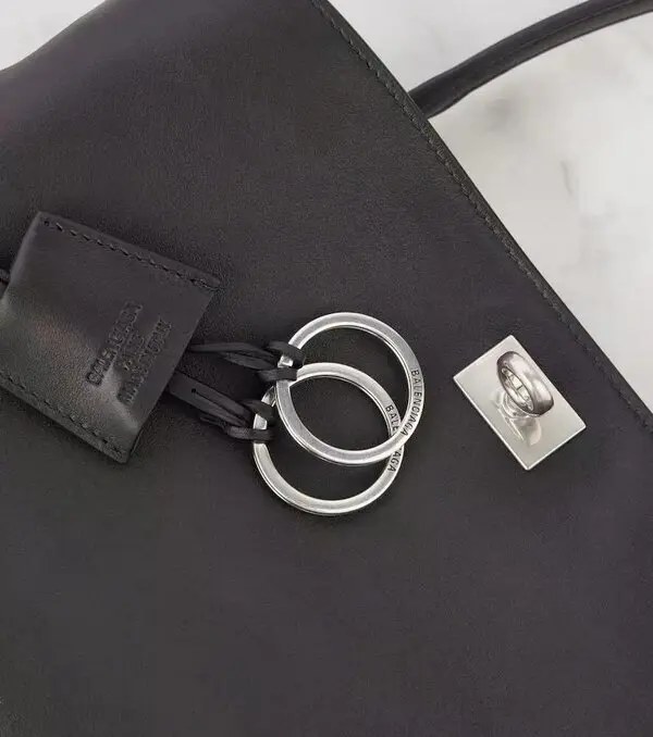 Balenciaga Rodeo Small Leather Tote Bag - Black