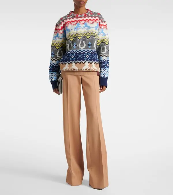 Stella McCartney Fair Isle Intarsia Wool Sweater