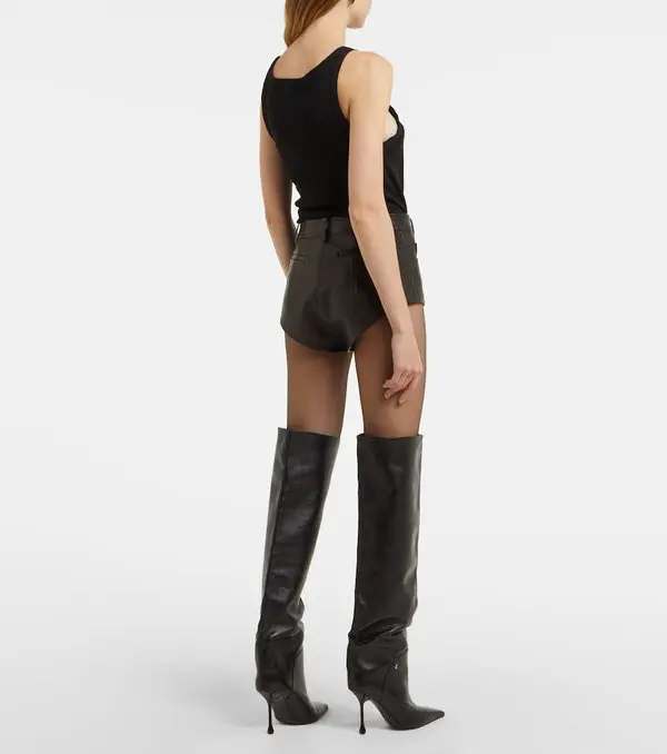 Magda Butrym High-rise Leather Shorts
