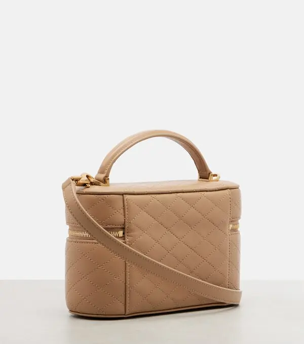 Saint Laurent Gaby Quilted Leather Vanity Bag - Brown