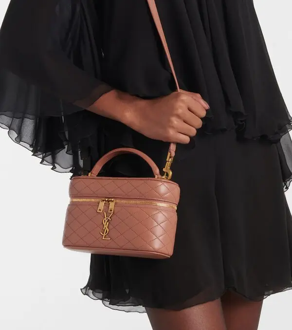 Saint Laurent Gaby Quilted Leather Vanity Bag