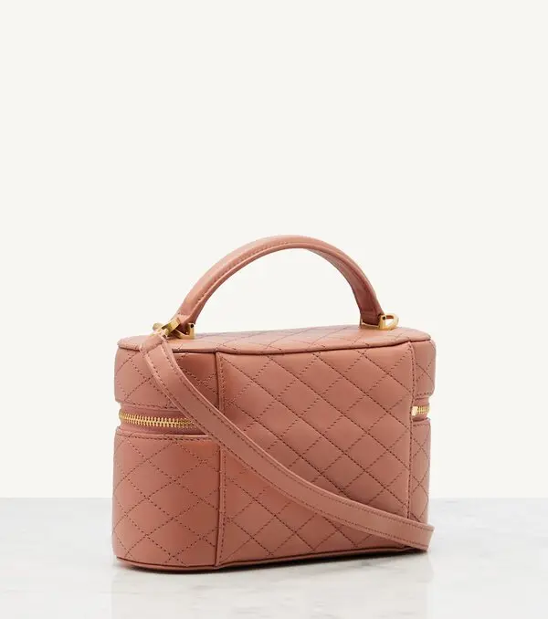 Saint Laurent Gaby Quilted Leather Vanity Bag - Pink