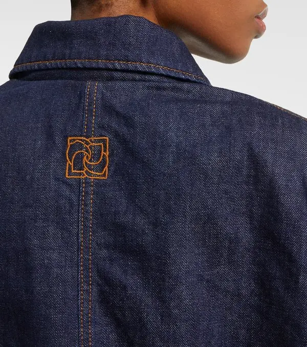 Magda Butrym Oversized Denim Bomber Jacket