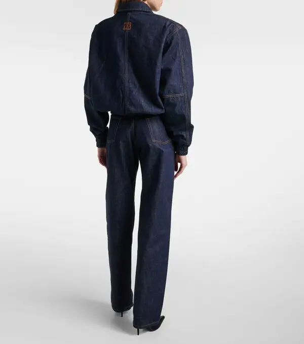Magda Butrym Oversized Denim Bomber Jacket