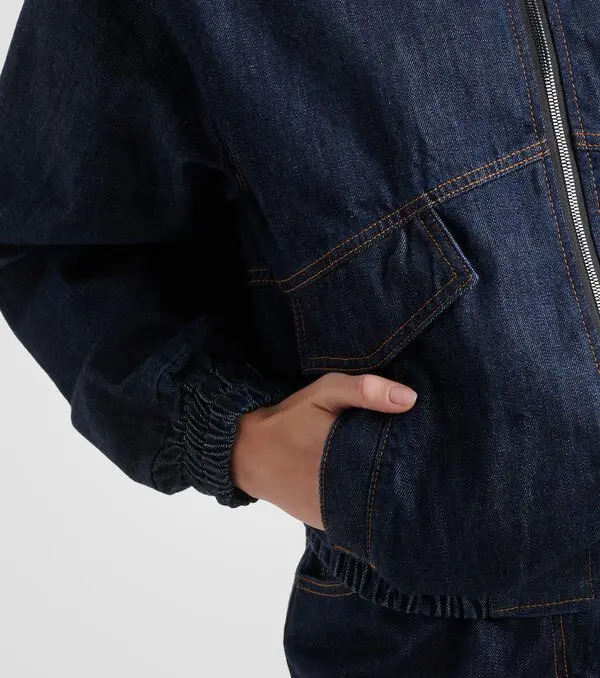 Magda Butrym Oversized Denim Bomber Jacket