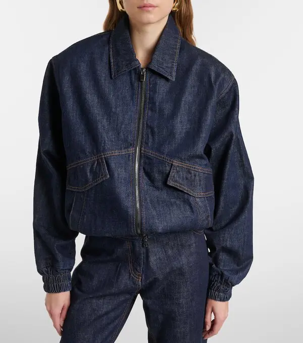 Magda Butrym Oversized Denim Bomber Jacket