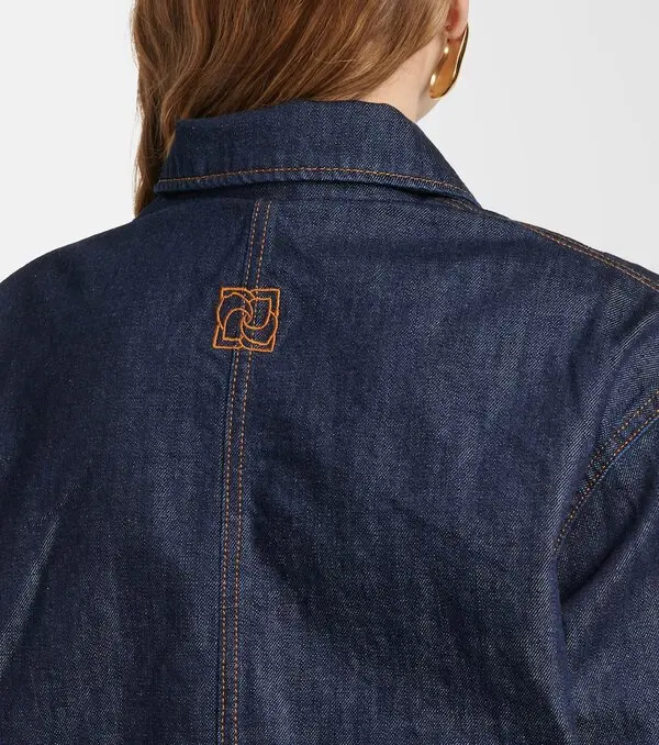 Magda Butrym Oversized Denim Bomber Jacket