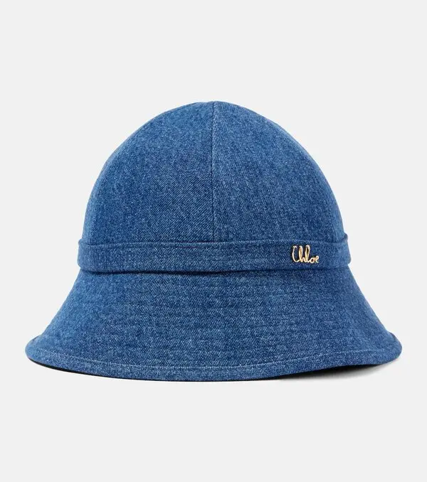 Chloé Iconic Denim Bucket Hat - Blue