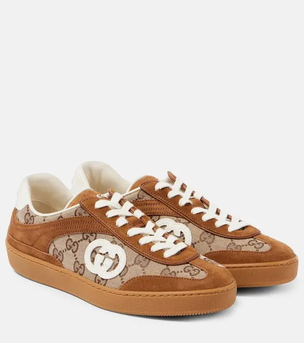 Gucci Interlocking G Gg Canvas Sneakers - Brown