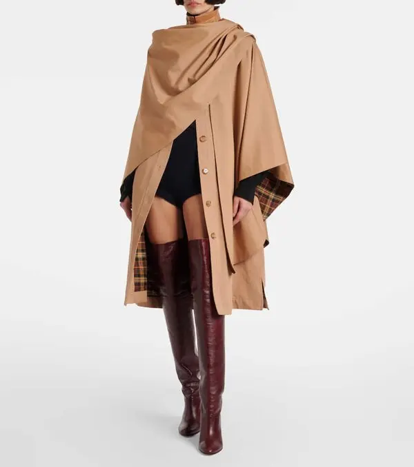 Chloé Cotton Gabardine Cape