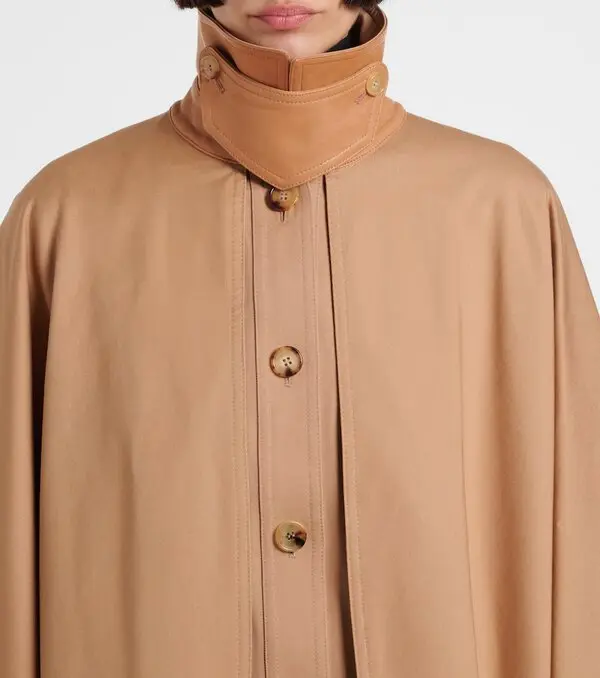 Chloé Cotton Gabardine Cape