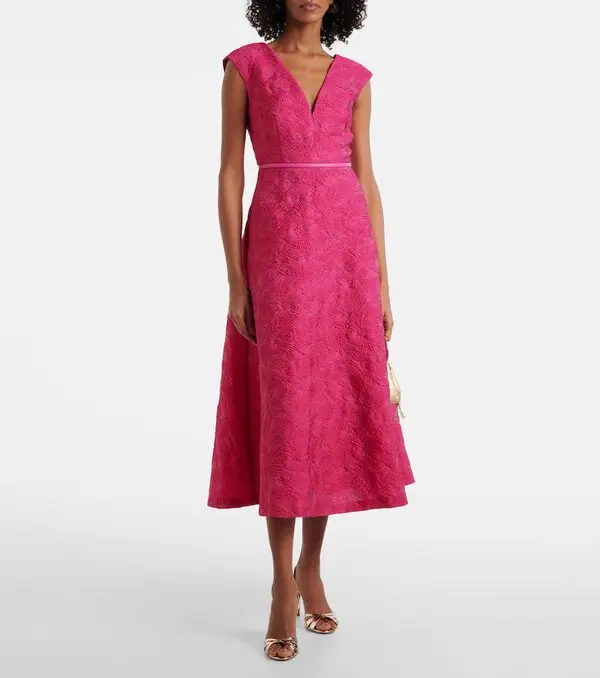 Max Mara Valdese Belted Midi Dress