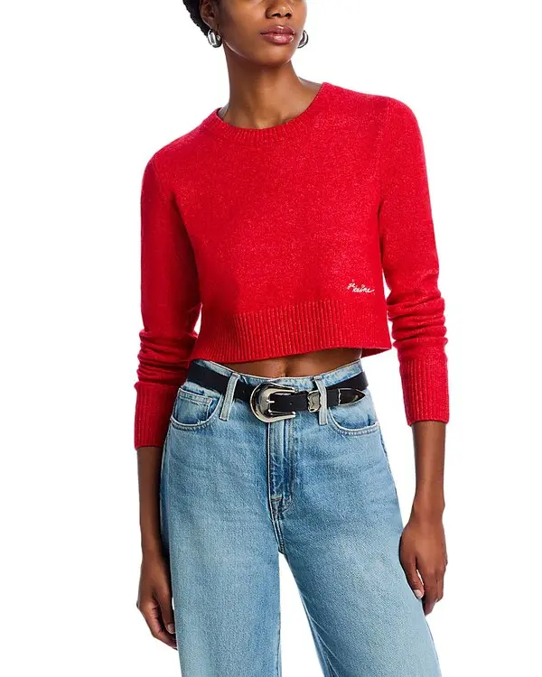 Cinq À Sept Cropped Crewneck Sweater