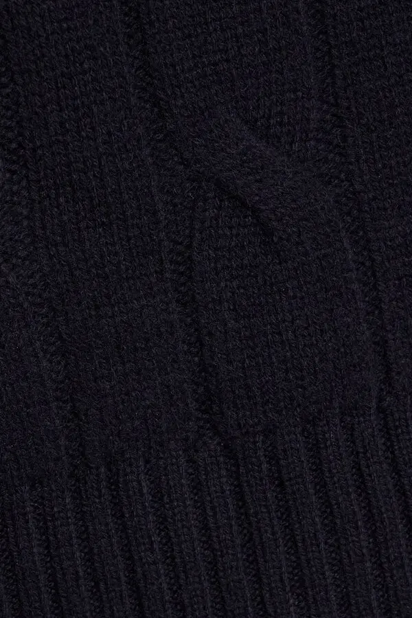 FRAME Cable-knit Cashmere Sweater - Navy