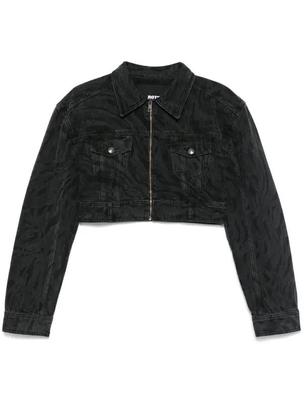 Remain Birger Christensen Zebra-print Denim Jacket