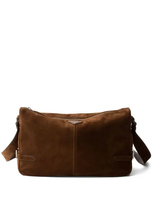 Prada Suede Shoulder Bag - Brown