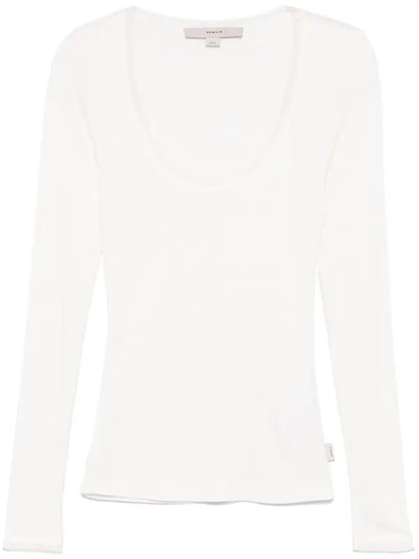 Remain Birger Christensen Long-sleeve Jersey Top - White