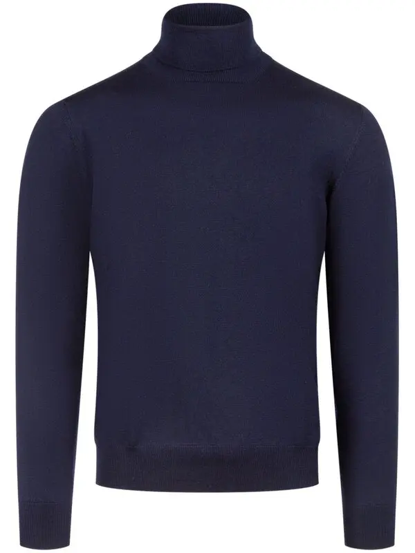 BARBA NAPOLI Maglia Turtleneck Sweater - Blue