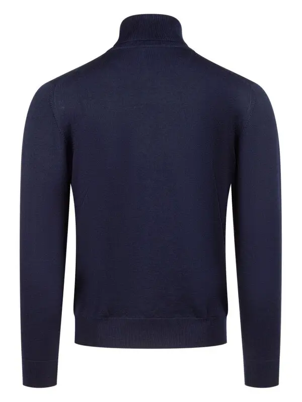 BARBA NAPOLI Maglia Turtleneck Sweater - Blue