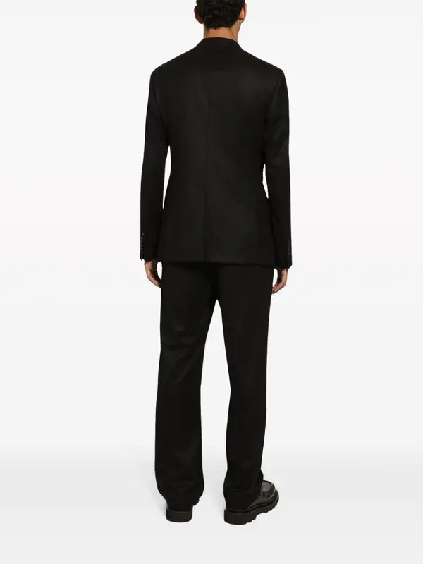 Dolce & Gabbana Double-breasted Virgin Wool Blazer - Black