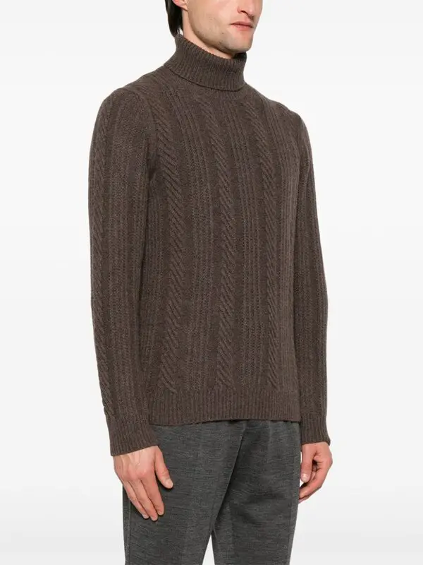 Corneliani Turtleneck Sweater - Brown