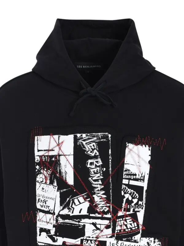 LES BENJAMINS Graphic-print Hoodie