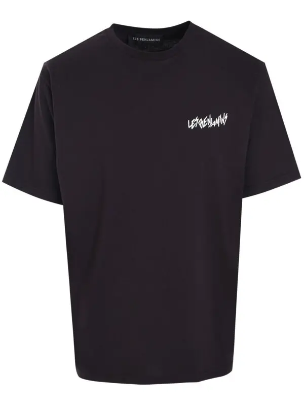 LES BENJAMINS Graphic-print T-shirt - Black