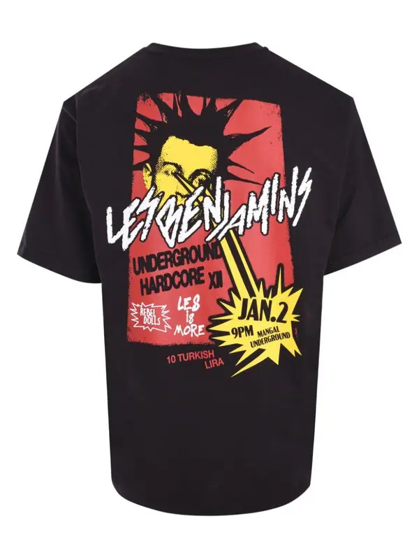 LES BENJAMINS Graphic-print T-shirt - Black