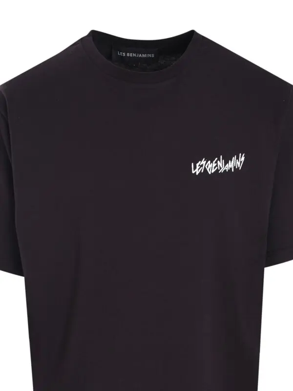 LES BENJAMINS Graphic-print T-shirt - Black