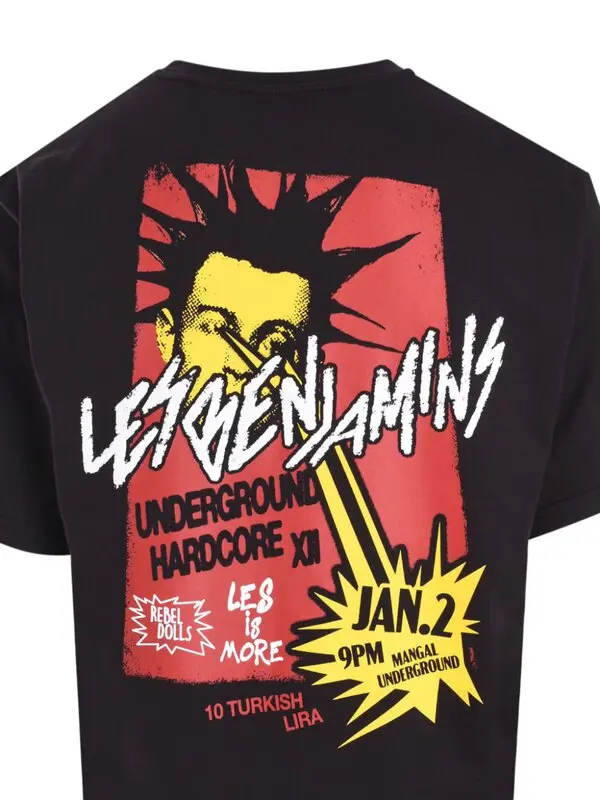 LES BENJAMINS Graphic-print T-shirt - Black