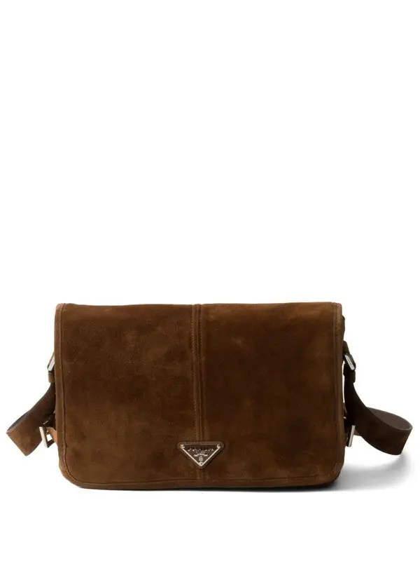 Prada Suede Shoulder Bag - Brown