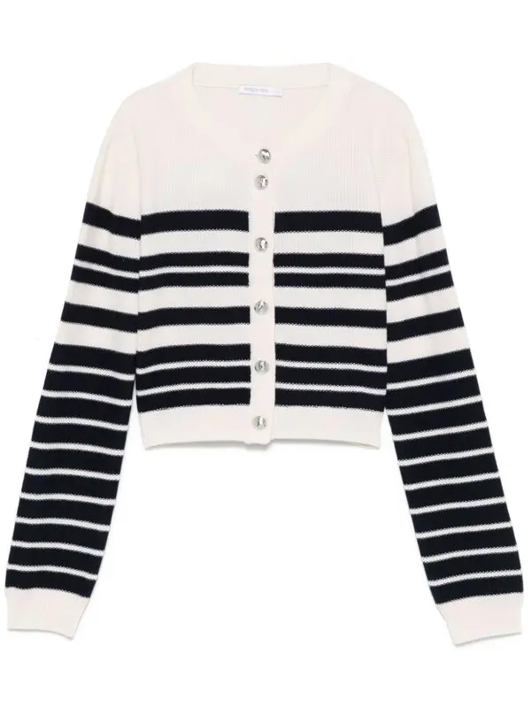 Patrizia Pepe Striped Cardigan - Neutrals