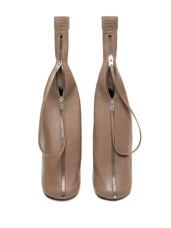 Acne Studios 100mm Leather Zip Pumps