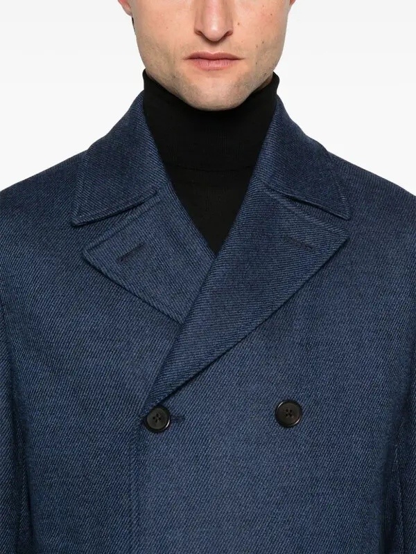 Corneliani Striped Pea Coat