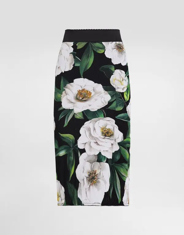 Dolce & Gabbana Gardenia Pencil Skirt - Print