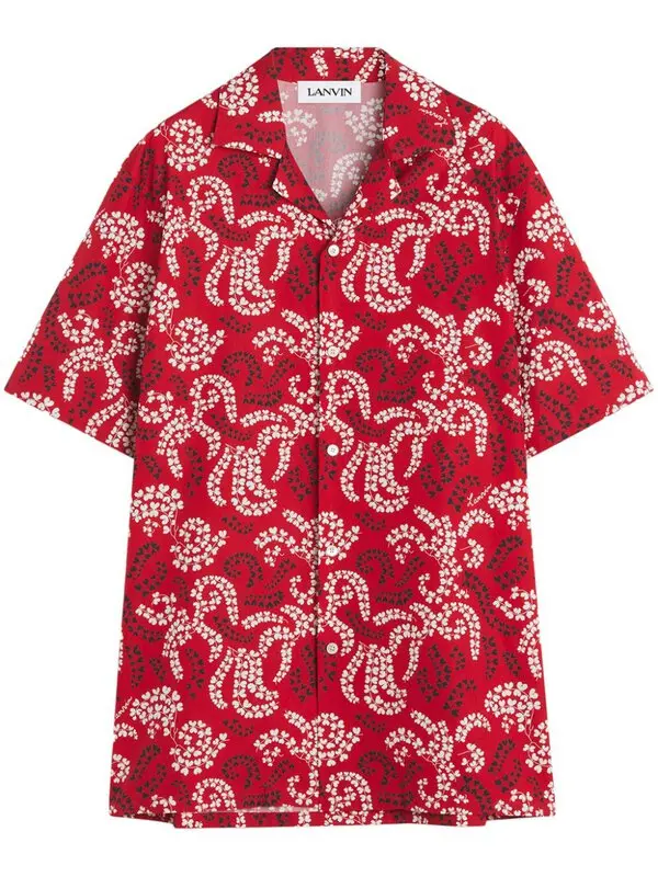 LANVIN Leaf-print Shirt