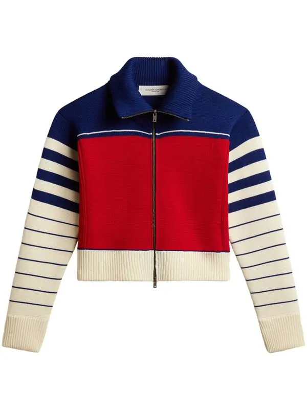 GOLDEN GOOSE Striped Wool Jacket
