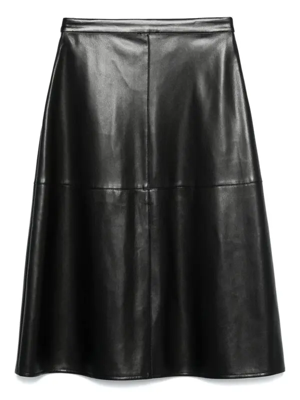 Patrizia Pepe Faux-leather Midi Skirt