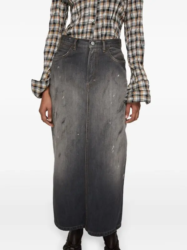 Acne Studios Denim Maxi Skirt - Black
