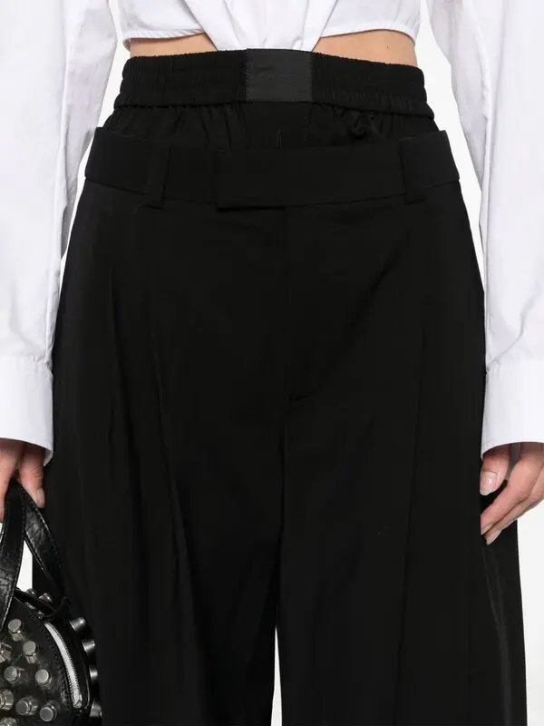 Alexander Wang Boxer-detailed Wide-leg Trousers