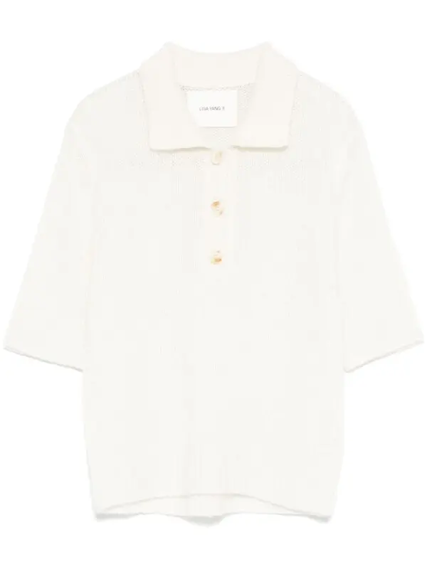 LISA YANG Masy Polo Top - Neutrals